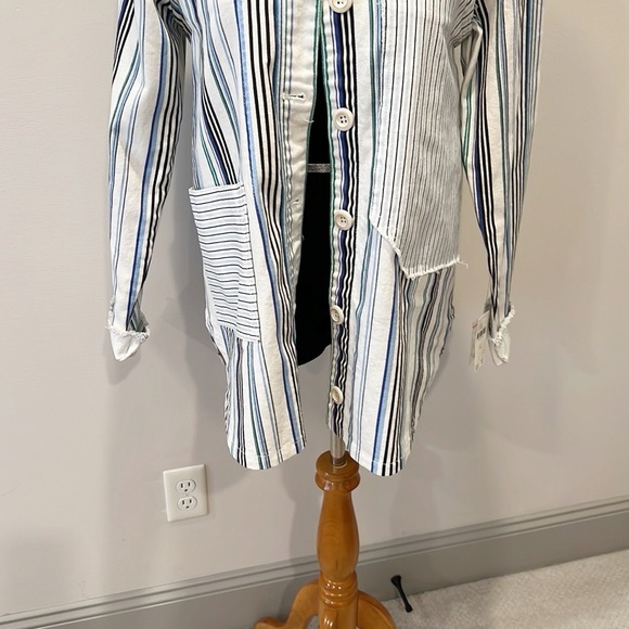 Anthropologie | Jackets & Coats | Nwt Anthropologie Maeve Striped Shirt ...
